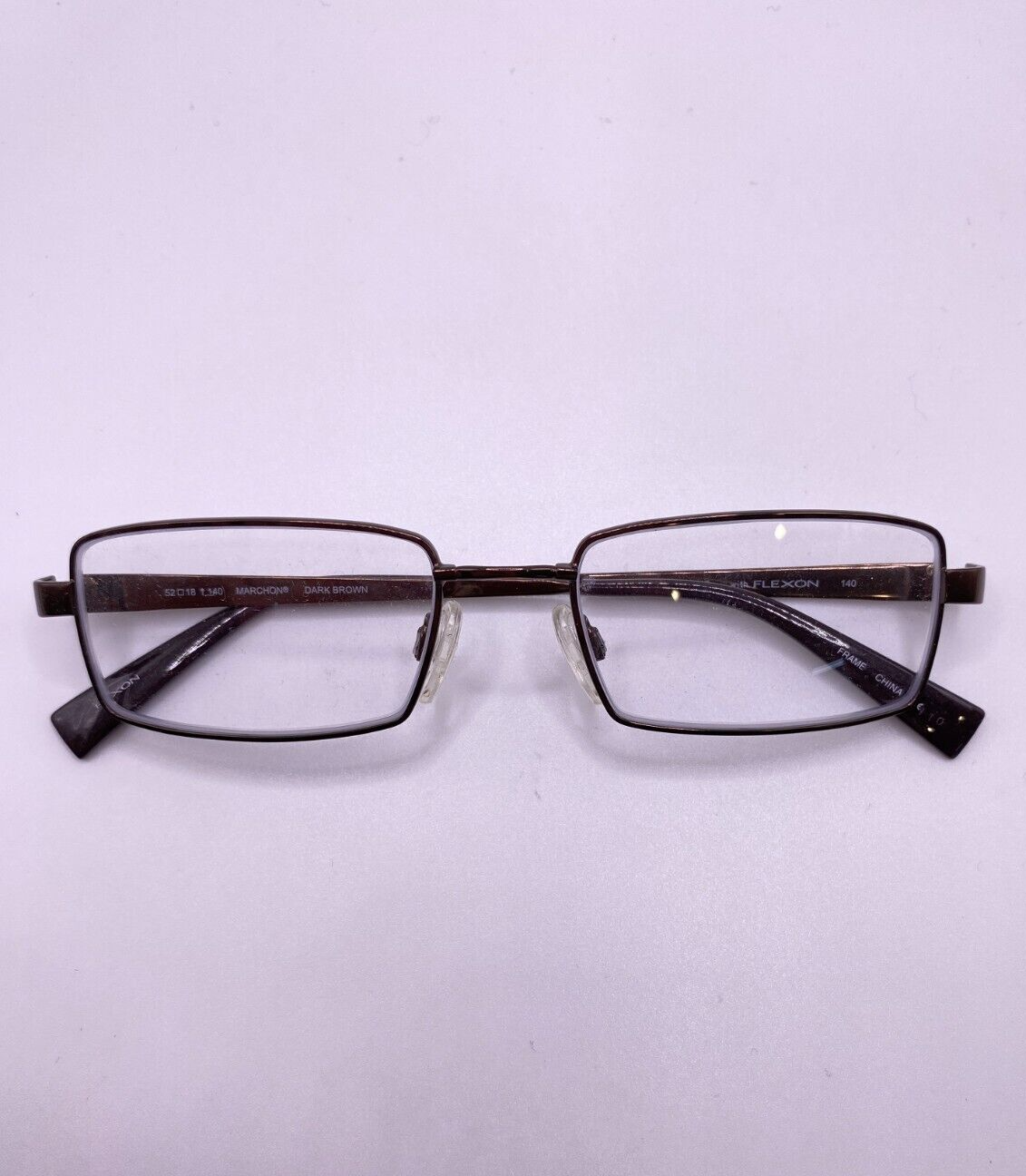 Flexon Autoflex 87 Dark Brown Metal Optical Eyeglasses Frame 52-18-140 ...