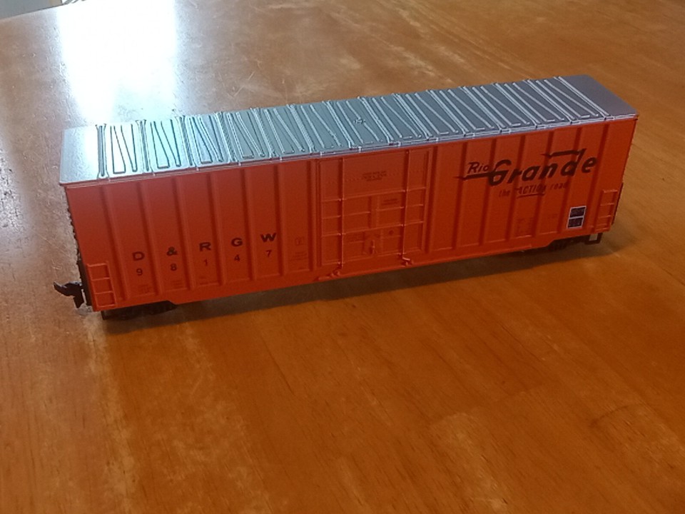HO Scale Model Train Orange Box Car Rio Grande D&RGW 98147 Action Road ...