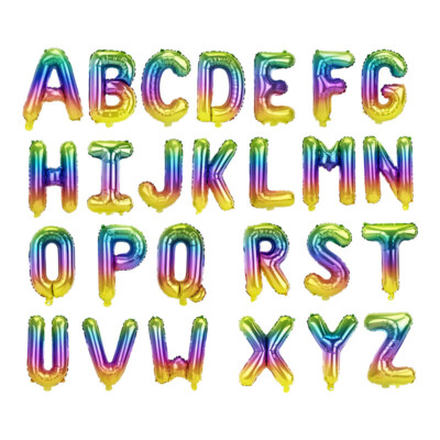 Foil Balloon Number Letter Rainbow Color 36/66/86cm Party Deco. Melb ...