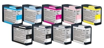 9x Original Ink Epson Stylus Pro 3880 / T5801 T5802 -T5809 T580A T580B ...