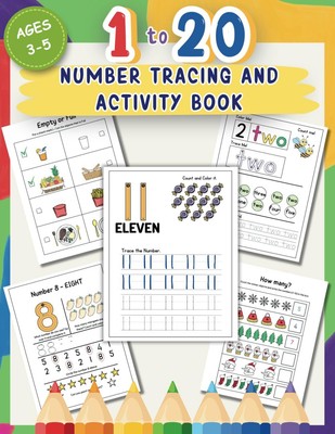 1 to 20 Number Tracing and Activity Book for Ages 3-5 by Twinkle Toes ...