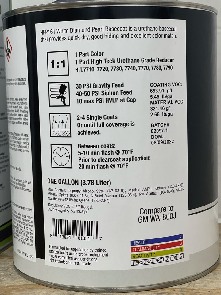 GM/CHEVY 800J/U800J/WA800J White Diamond Pearl Basecoat paint gallon | eBay