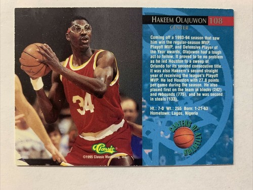 1995 Classic Rookies - Hakeem Olajuwon #108 for sale online | eBay