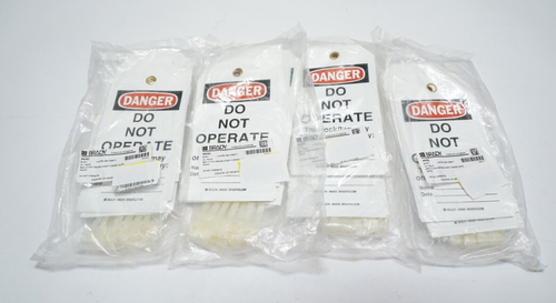 New Lot of 100 Brady 66050 Danger Tags 5.75 x 3" OSHA Grainger 6T895 ...