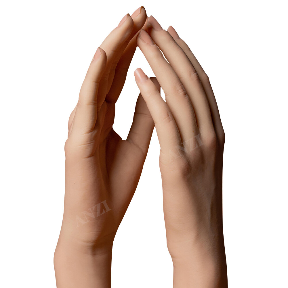 Silicone Fake Hands Model Female Hands Mannequin Display for Nail Art ...