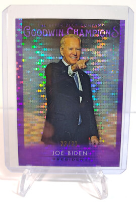 2021 Upper Deck Goodwin Champions /23 - Joe Biden Purple Pulsar ...