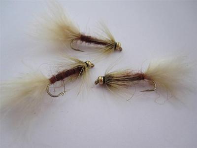 3 EA D-4 BEAD HEAD BURGIN BUGGER BROWN, STREAMERS NYMPHS TROUT DRY ...