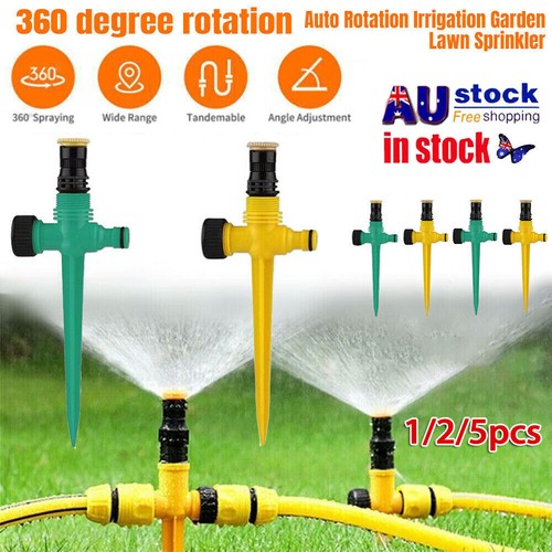 1-10pcs 360° Rotation Auto Irrigation System Garden Lawn Sprinkler ...