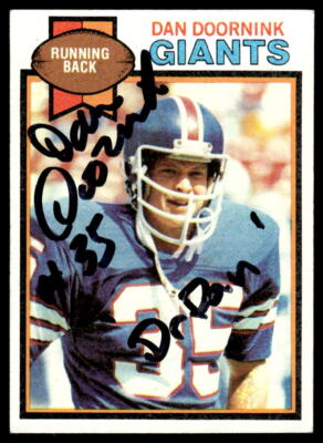Dan Doornink Signed NEW YORK GIANTS Card 1979 Topps | eBay