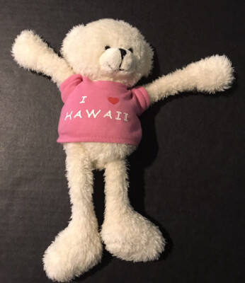 Plush Stuffed Teddy Bear I Love Hawaii Green Aloha Toy Chiefly (B17) | eBay