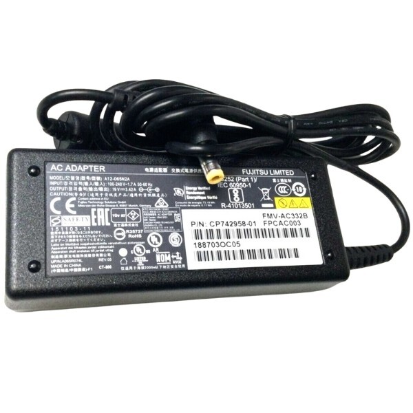 GENUINE FUJITSU LAPTOP CHARGER 19V-3.42A, 65W (A12-065N2A AD) POWER ...