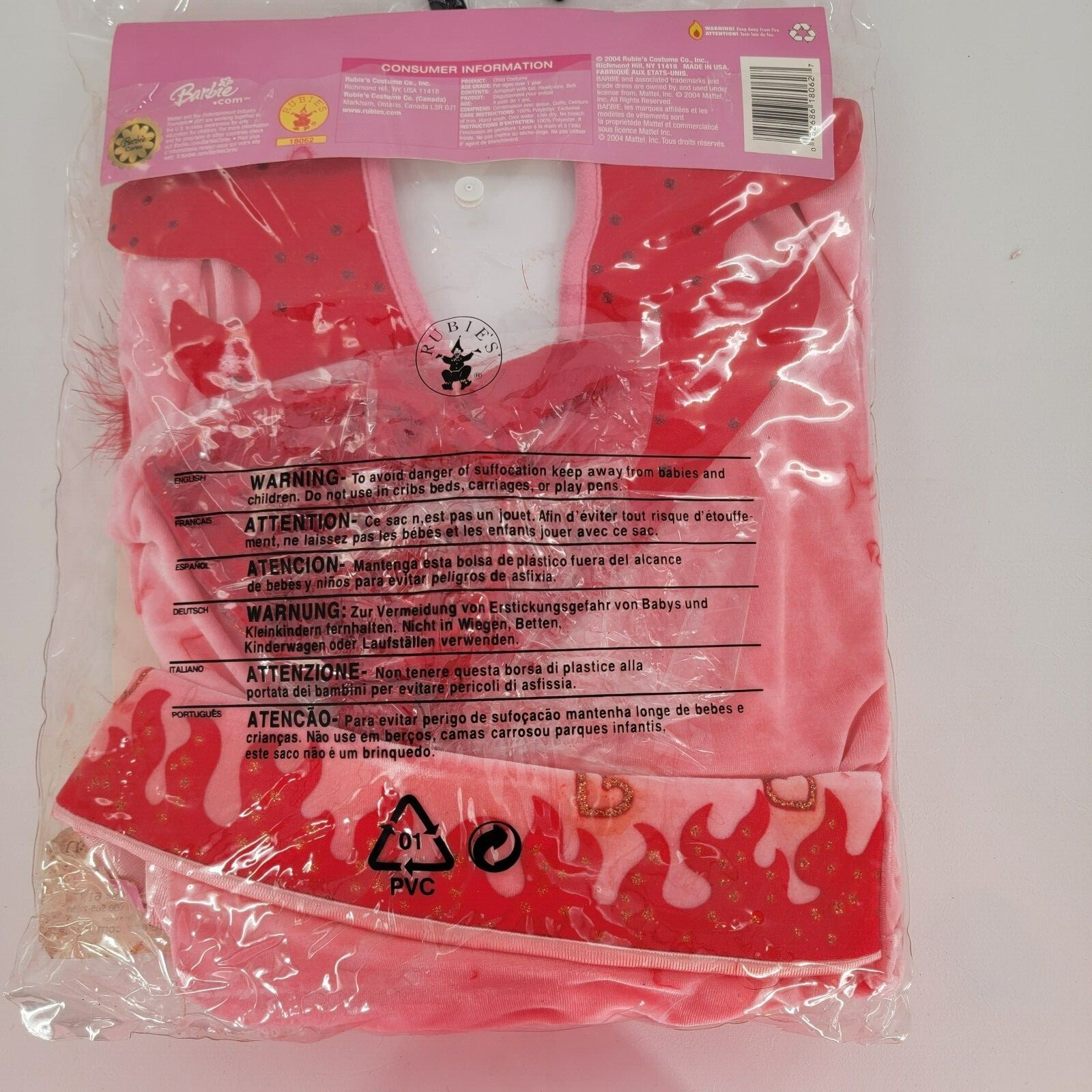 Barbie Red Hot Hearts Girls' Double Trouble Halloween Costume Medium 8 ...