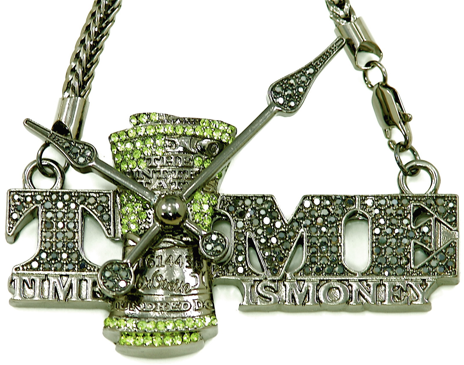 Time Is Money Necklace New Pendant with 36 Inch Chain | eBay