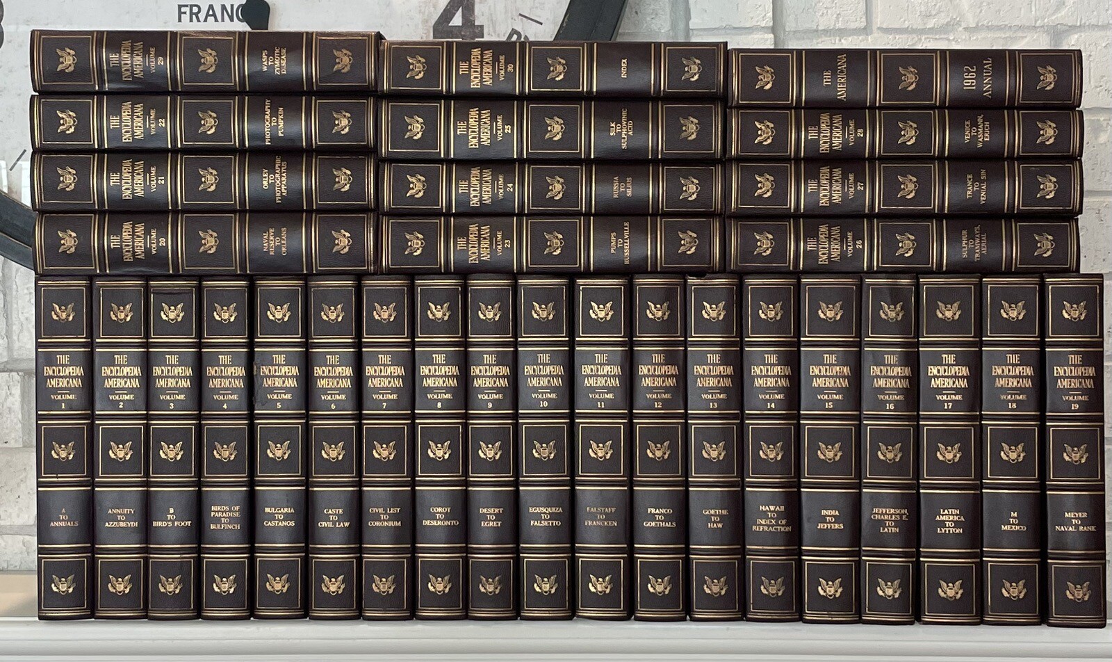 1961 The Encyclopedia Americana Complete 30 Volume Set + Annual ...