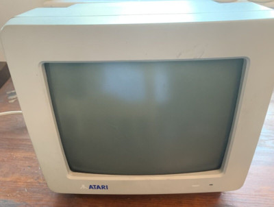 Vintage ATARI SM124 CRT Monochrome Monitor. Tested to Turn on. | eBay