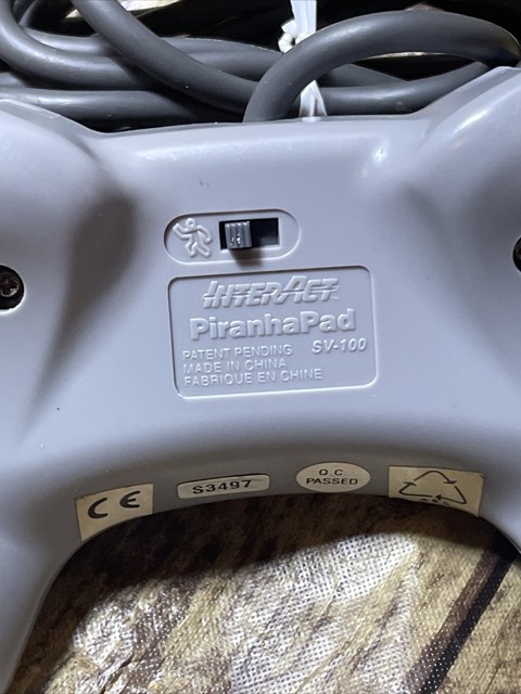 Piranha Pad PS1 PlayStation 1 Turbo Wired Controller Interact ...