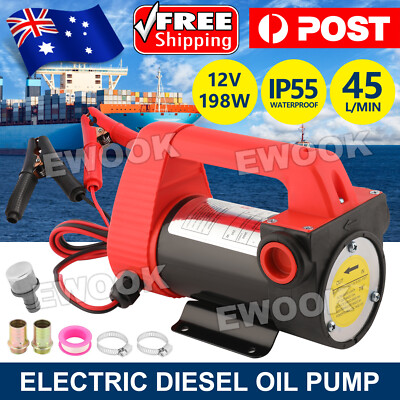12V 198W Electric Self-priming Fuel Transfer Pump Diesel Oil Extractor ...