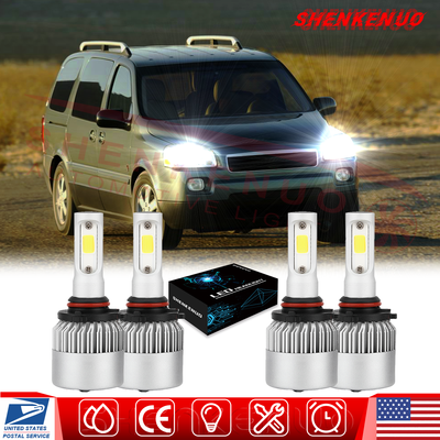 For Saturn Vue 2002-2007 Combo 4X 9005 9006 LED Headlight High / Low ...