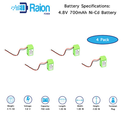 4.8V 700mAh Replacement Battery Emergency Light Exit Light Co BAA-48R ...