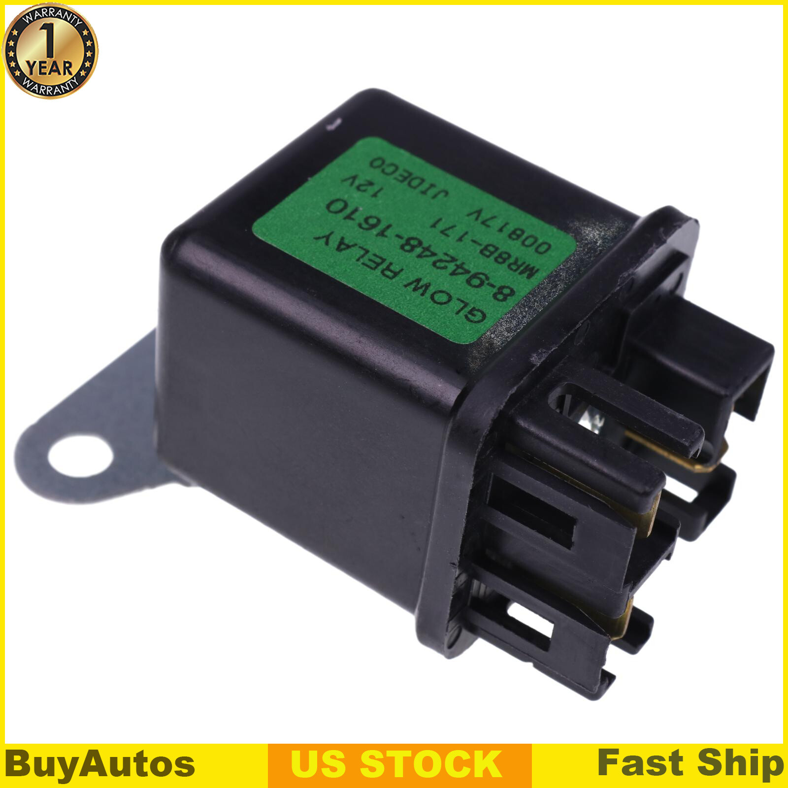 12V Relay Glow Plug 8-94248-1610 For Isuzu Hitachi EX35U EG30 ...