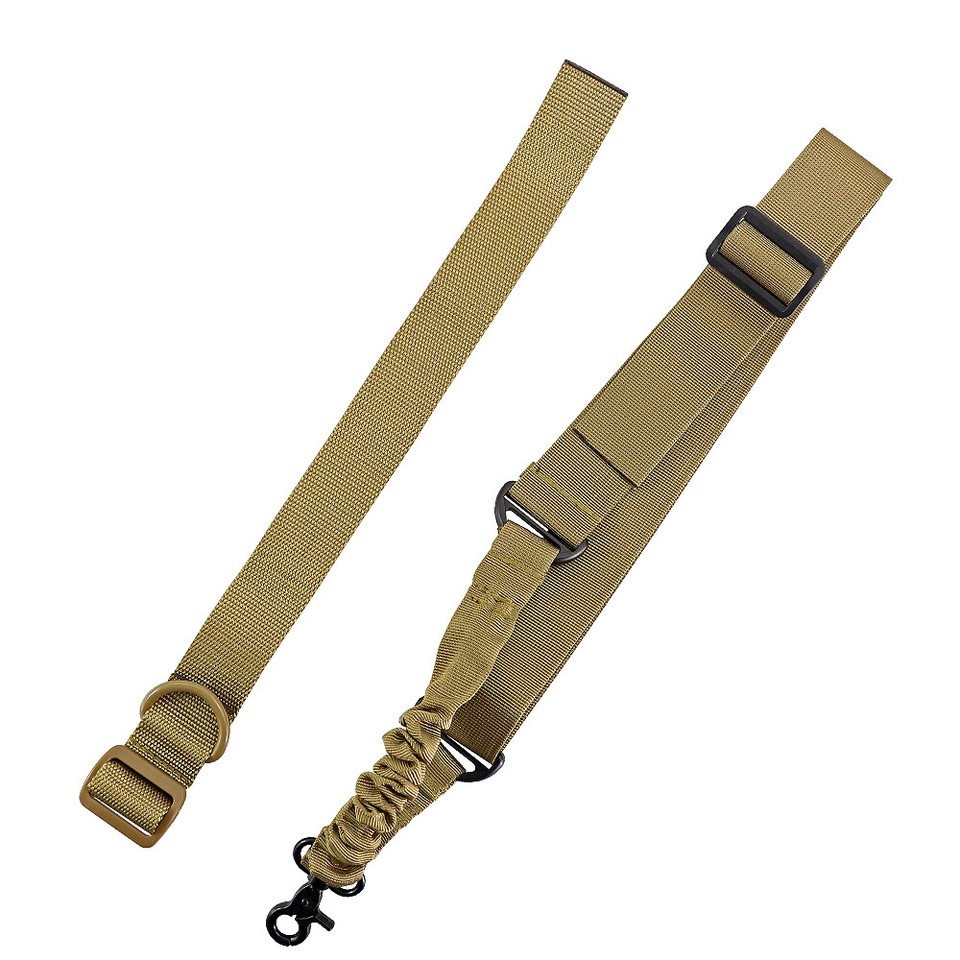 Tactical Adjustable One Point Rifle Gun Sling & D-Ring Butt Stock Sling ...
