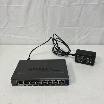 NETGEAR ProSafe GS108Tv2 GS108T Smart Switch 8-Port Gigabit 2D | eBay