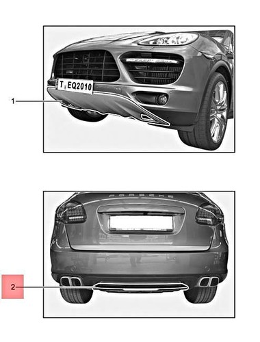 Genuine PORSCHE Cayenne 92A Trim Lower stainless steel 958505834606M7 ...