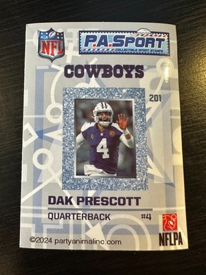 DAK PRESCOTT 2025 P.A. SPORT NFL COLLECTIBLE STAMPS RARE STAMP SP #201 ...