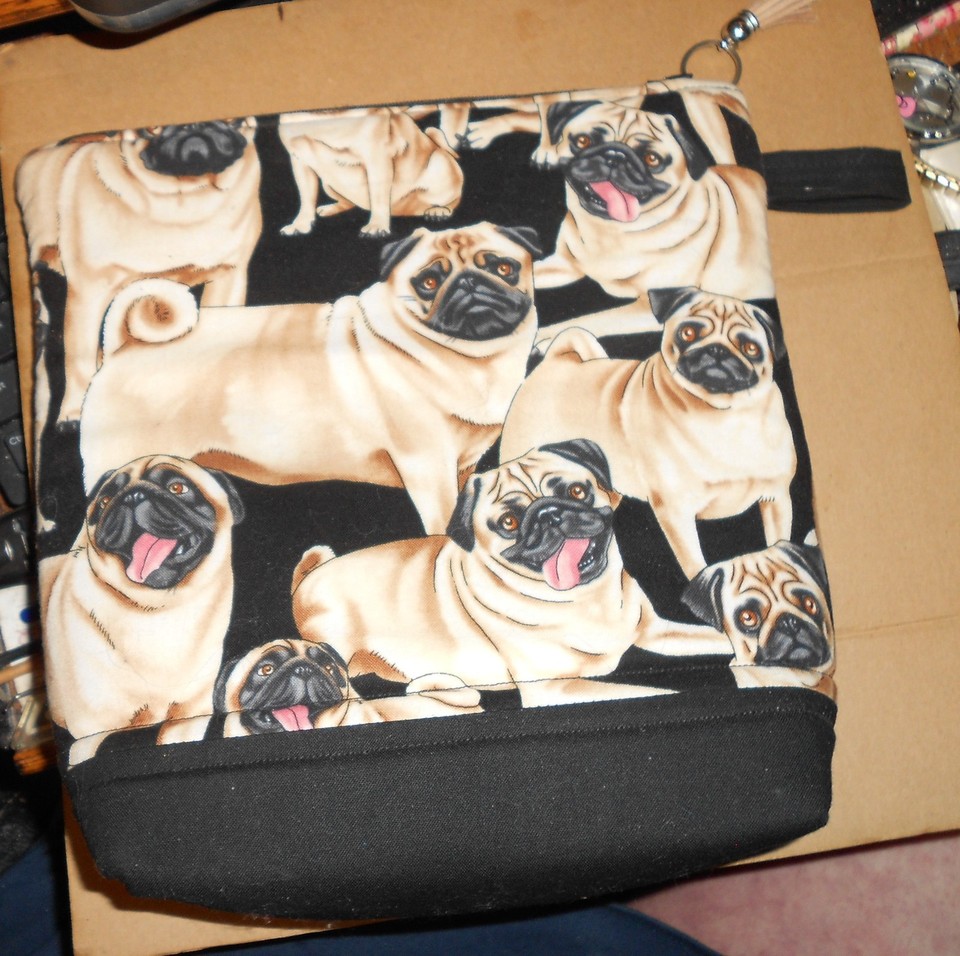 Pug Cotton Clutch Purse 9x9 1/2 | eBay UK