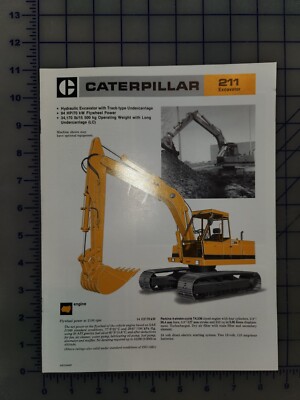 1984 Caterpillar 211 Excavator Brochure Original | eBay