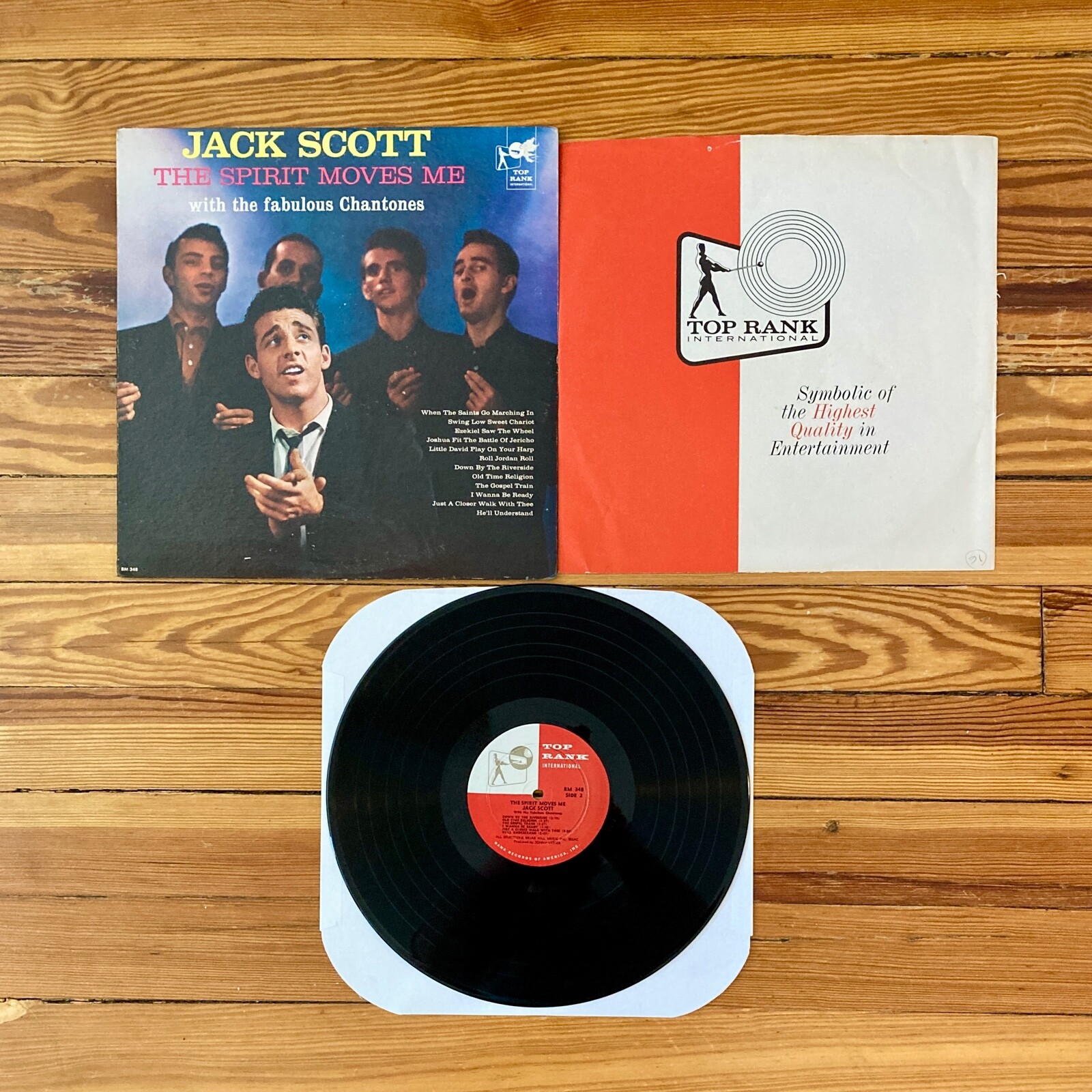 Jack Scott w/ The Fabulous Chantones: The Spirit Moves Me LP Vinyl 1960 ...