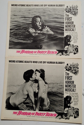 Horror of Party Beach 1964 original US theatrical lobby cards sci-fi ...