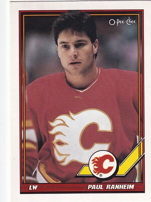 1991-92 O-Pee-Chee #15 Paul Ranheim NHL Calgary + (Yes 4 Free Mystery ...