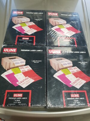 Uline Premium Laser Labels 4x2 4000 Labels New Sealed | eBay