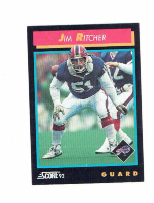 Jim Ritcher Buffalo Bills G #350 Score 1992 Football Card | eBay