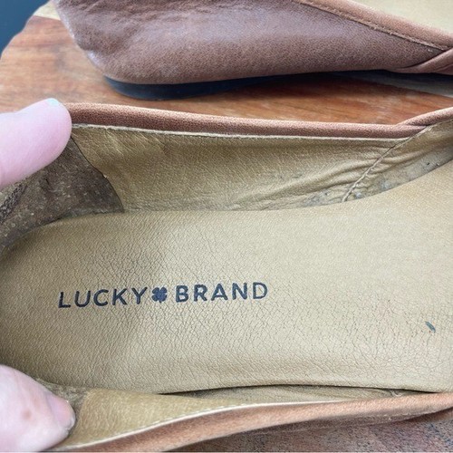 Lucky Brand Adoura Flats in brown leather - Size 9.5 | eBay