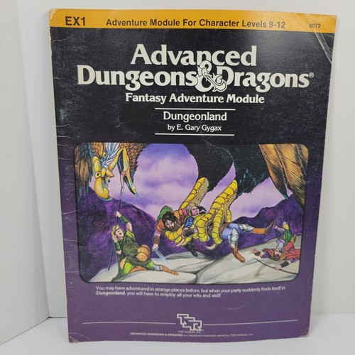 Advanced Dungeons & Dragons Fantasy Adventure Module EX1 Dungeonland ...