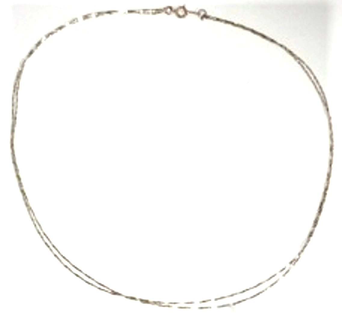Vintage Sterling Silver Double Twisted Bar Link Chain… - Gem