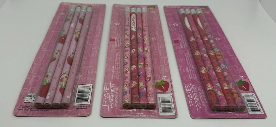 Starpoint American Greetings Strawberry Shortcake Pencils, 3 packs of 4 ...
