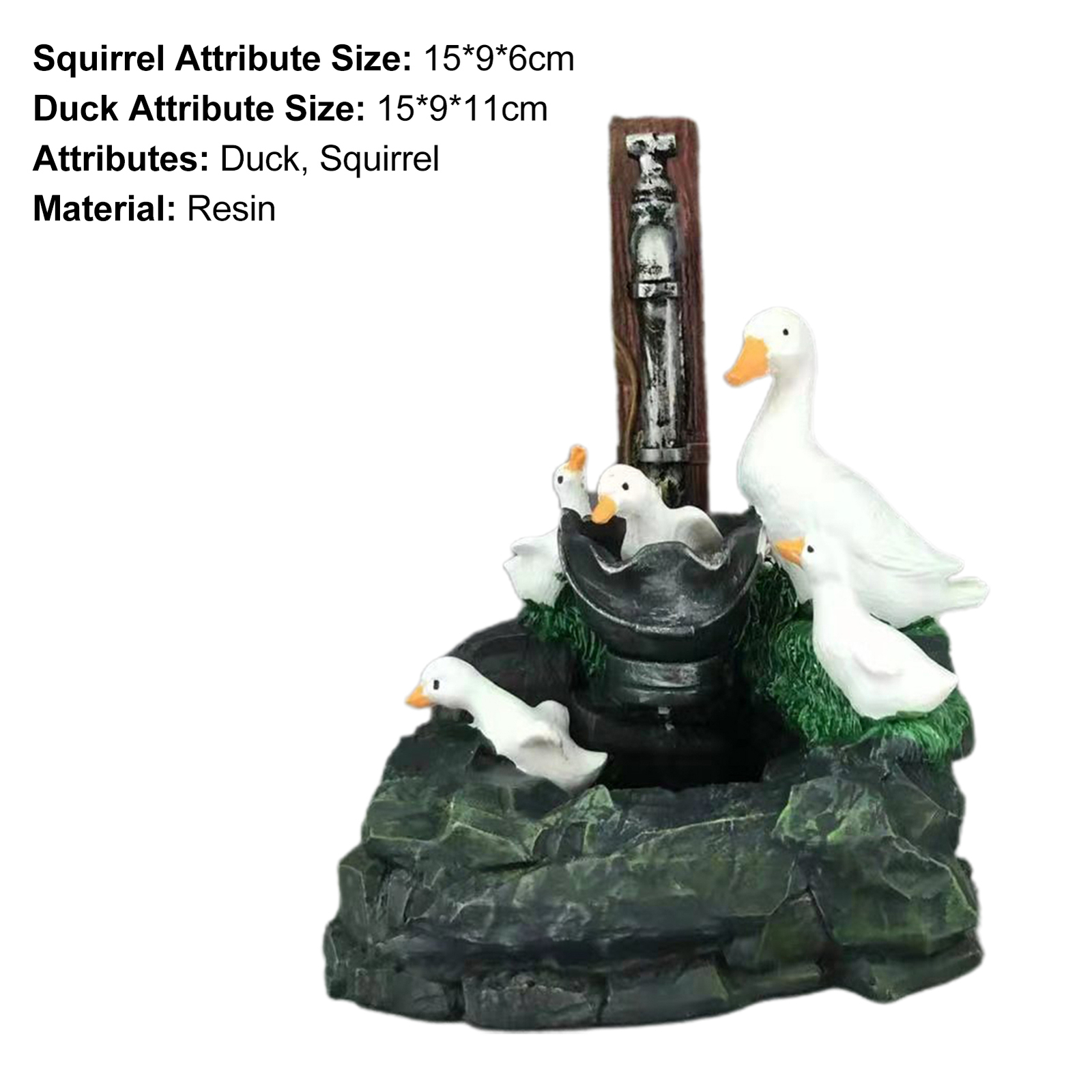 Water Statue Delicate Vintage Style Yard Decorating Fountain Statue ...