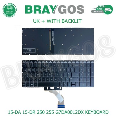 For HP Pavilion 15-DA 15-DR 250 255 G7 DA0012DX Keyboard + Backlight ...