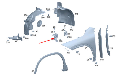 NEW MERCEDES-BENZ GLA H247 FRONT RIGHT FENDER FRONT BRACKET A2478808001 ...
