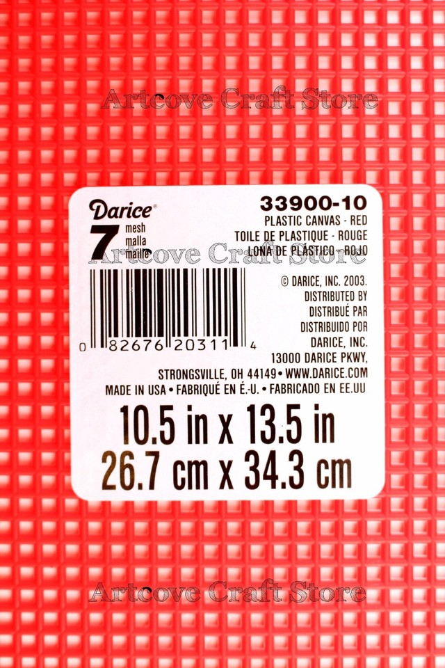 7 Mesh Count Plastic Canvas Sheet 10.5 x 13.5 inch 31 Colors Available ...