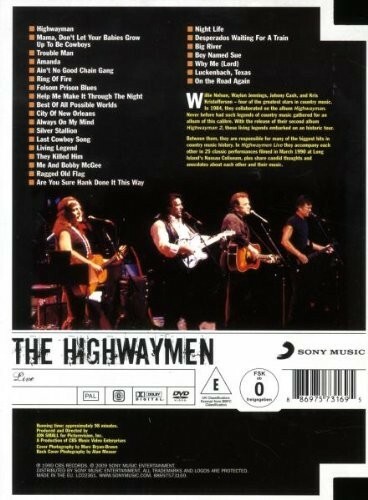 THE HIGHWAYMEN - THE HIGHWAYMEN LIVE DVD COUNTRY NEW+ 886975731695| eBay