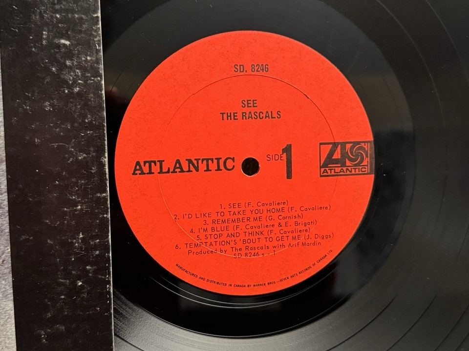 THE RASCALS SEE BLUE-EYED SOUL PSYCH CANADA RED LABEL ATLANTIC VINYL LP ...