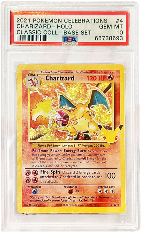 PSA 10 CHARIZARD HOLO - POKEMON CELEBRATIONS CLASSIC COLLECTION #4 2021 ...
