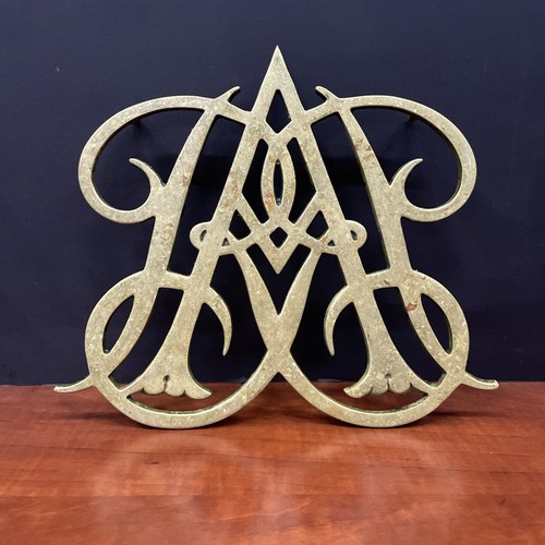 Vtg Virginia Metalcrafters 1950 Queen Ann Cypher Brass Trivet CW10-10 ...