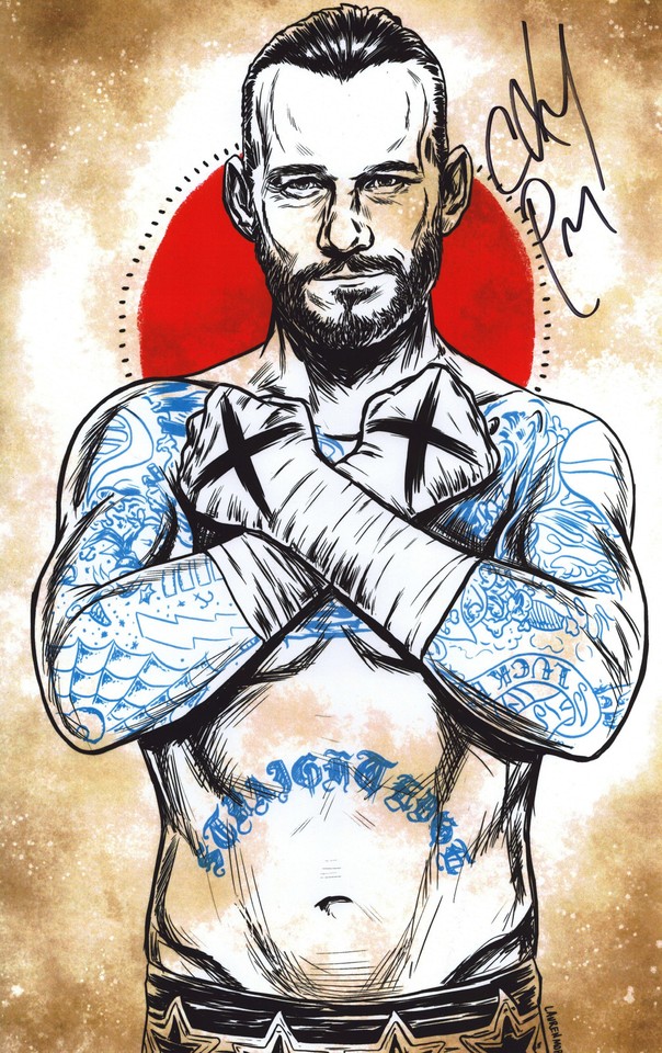 CM Punk signed 11x17 Photo | eBay