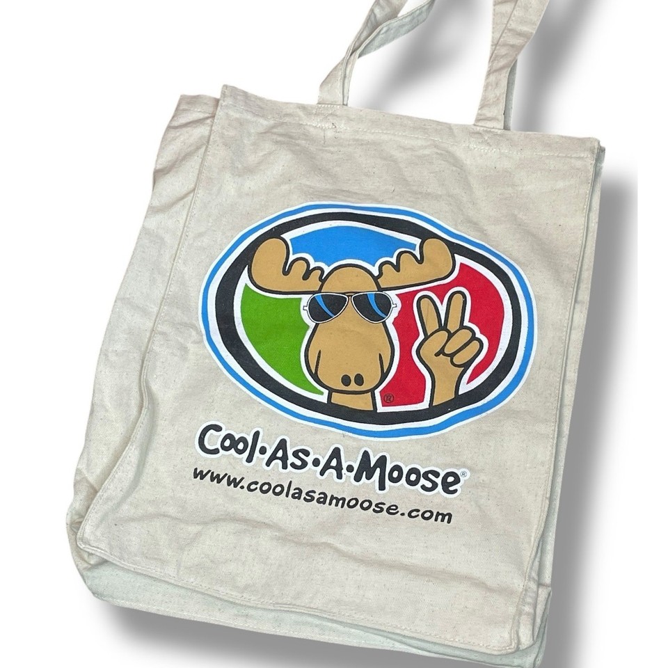 Cool as a Moose Canvas Tote Bag Shopping Grocery Reusable Portland ...