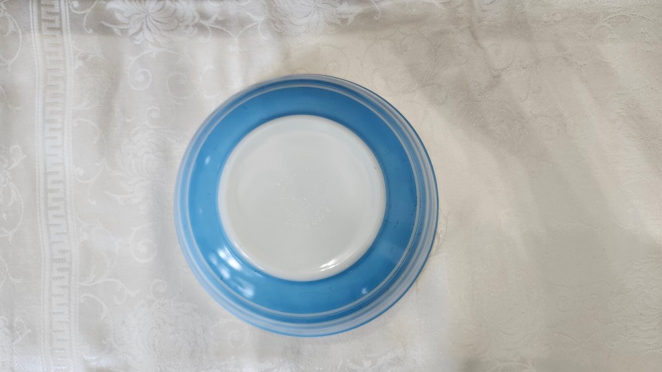 BLUE STRIPE PYREX MIXING BOWL 403 | eBay